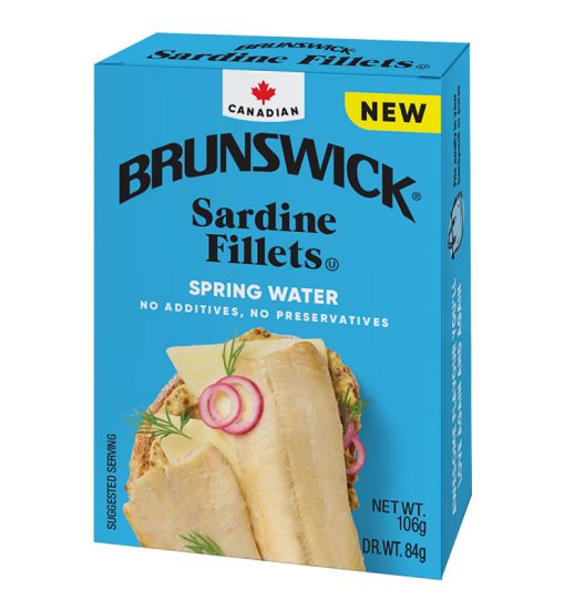 BRUNSWICK SARDINE FILLET SPRING WATER 106G - Grocery Shopping Online ...